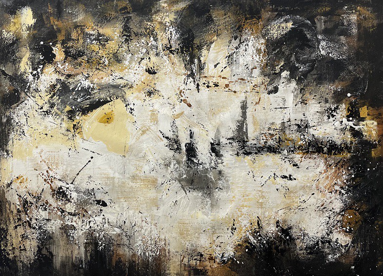 Schilderij de Vlek Abstract | Kunst voor in huis