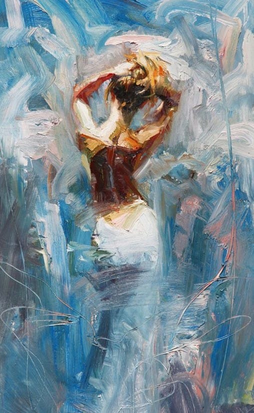 Schilderij vrouw in jurk - kopen | Kunst voor in huis