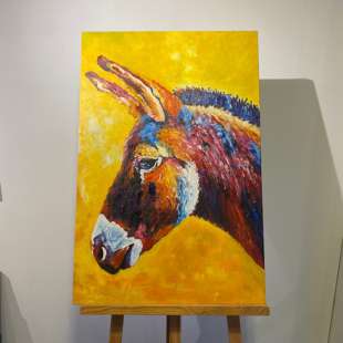 Dieren Schilderij de ezel - Kopen | Kunst voor in huis